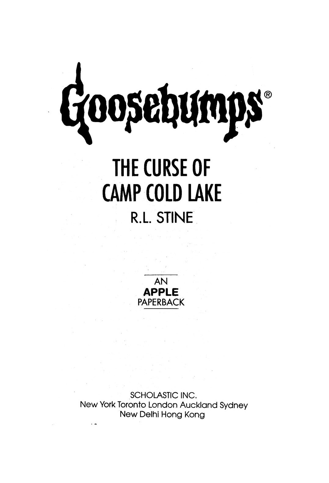 Goosebumps : 56 Goosebumps: The Curse of Camp Cold Lake - আরএল স্টাইন ...